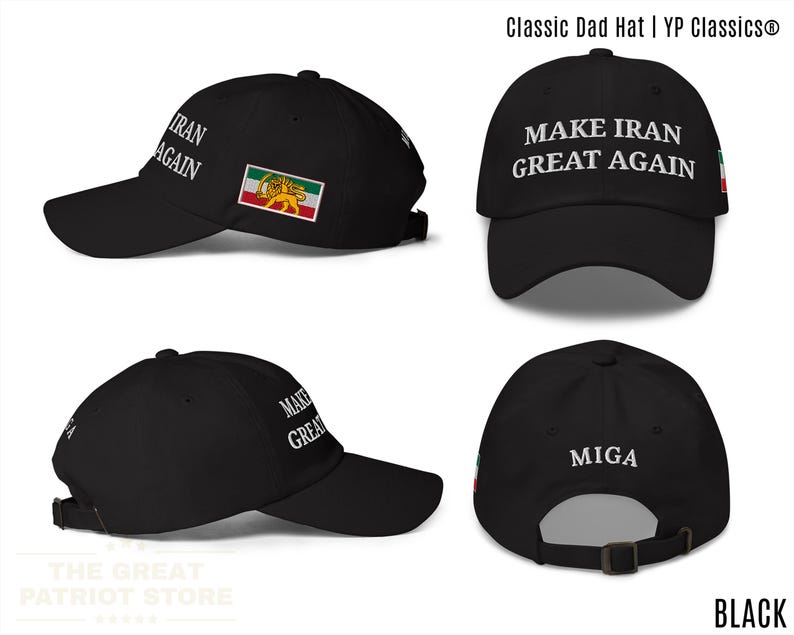 Make Iran Great Again Hat, Persian Lion and Sun Cap, Iran Flag ...