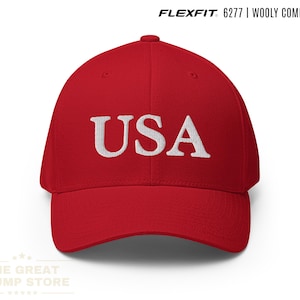 White USA Hat Trump 45 47 Flex Fit Cap July 4th Trump Hat for Women Men ...