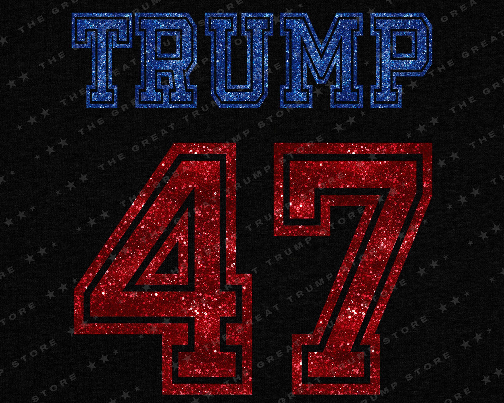 Trump 47 Faux Glitter Varsity PNG Donald Trump 2024 Republican USA ...