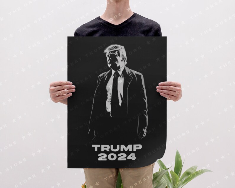 Trump 2024 Poster Political Wall Art Print Donald Trump Patriotic Home ...