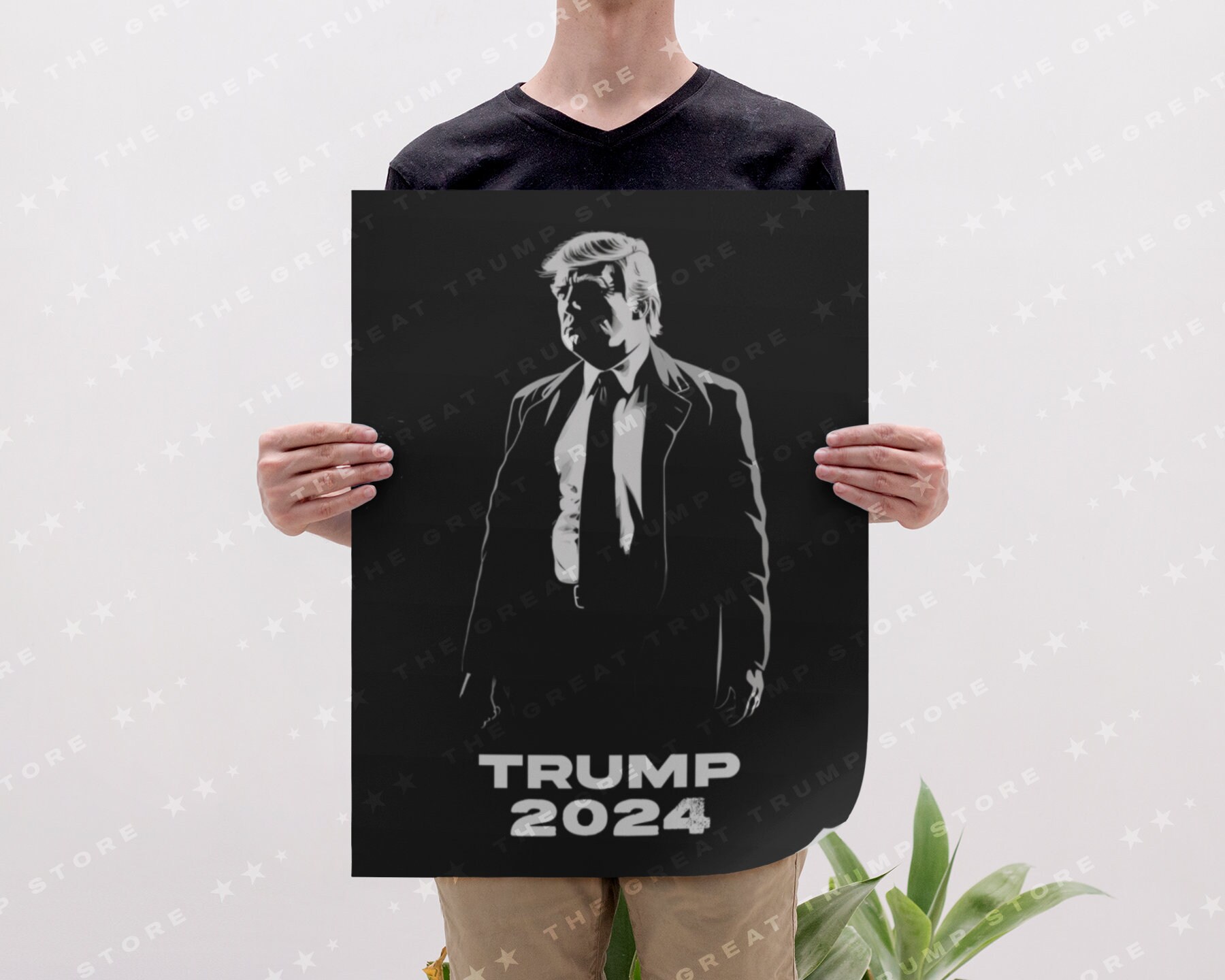 Trump 2024 Poster Political Wall Art Print Donald Trump Patriotic Home ...