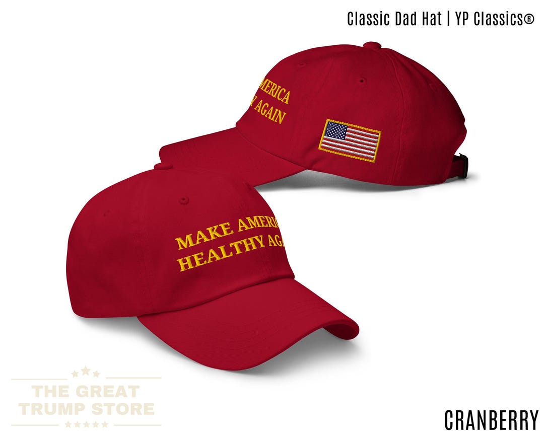 Make America Healthy Again Hat Embroidered MAHA American Flag Patriotic ...