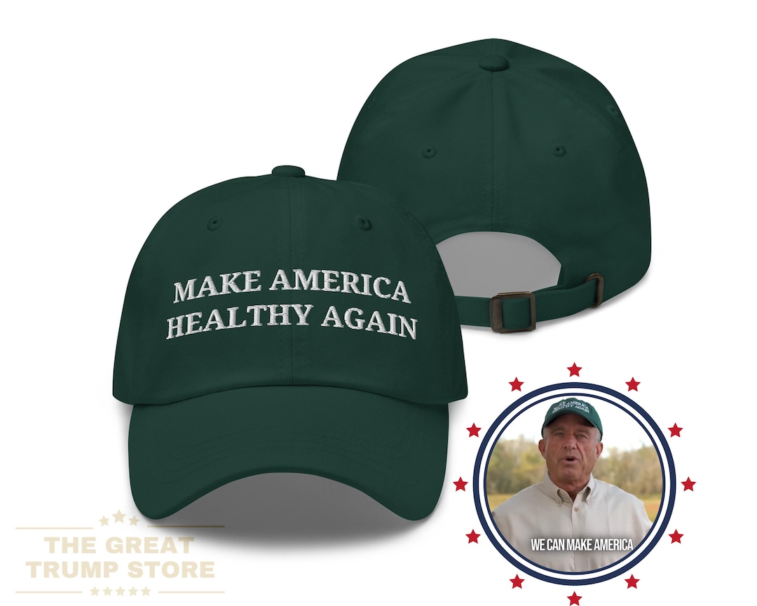MAHA Hat RFK Jr Make America Healthy Again Hat Embroidered Trump Kennedy Hat Robert Kennedy Jr ...