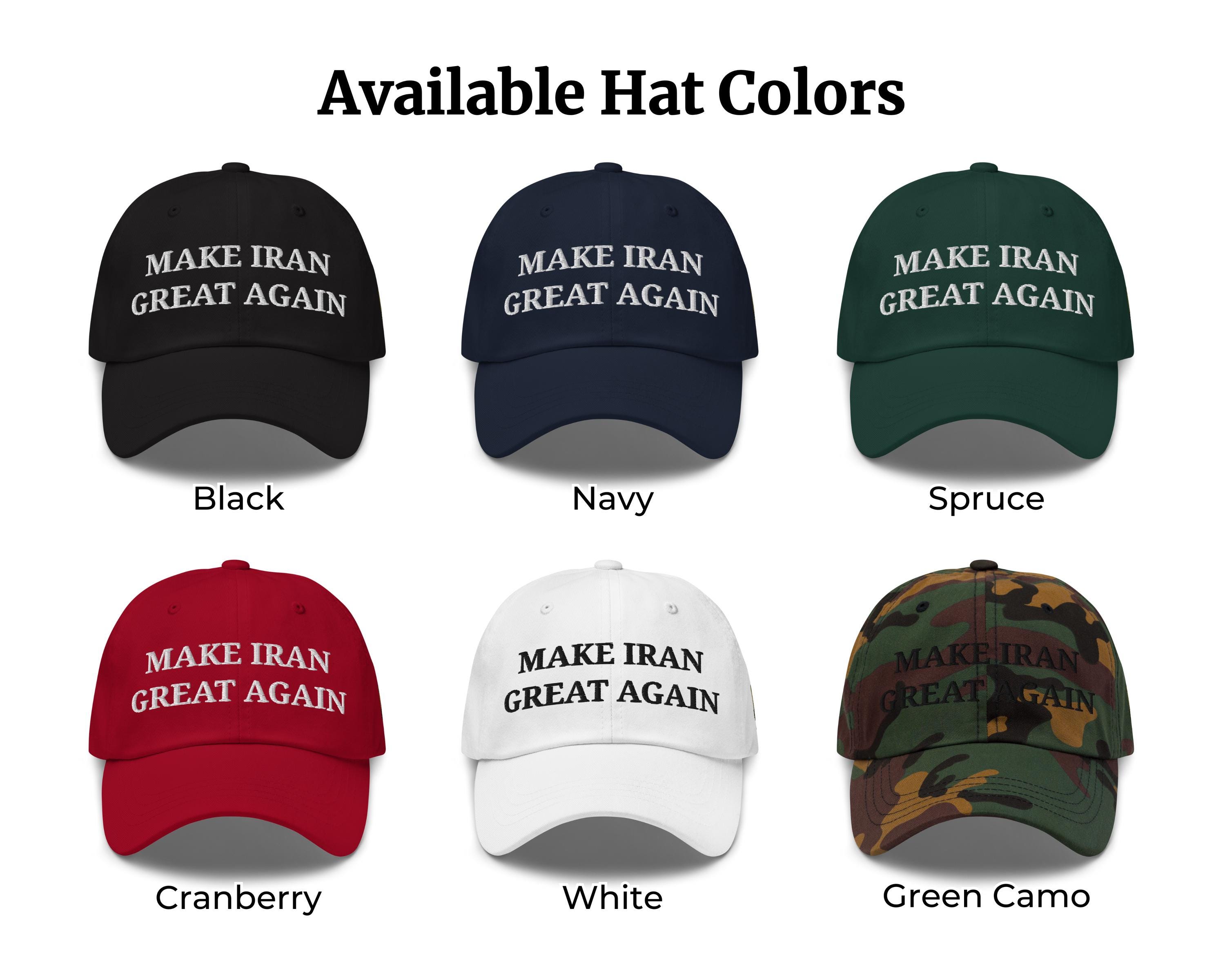 Make Iran Great Again Hat, MIGA Trump Cap, Free Iran Lion and Sun Hat ...