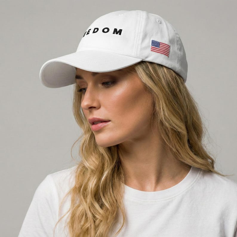 Freedom Hat Charlie Kirk Signature USA Flag Embroidered MAGA Baseball ...