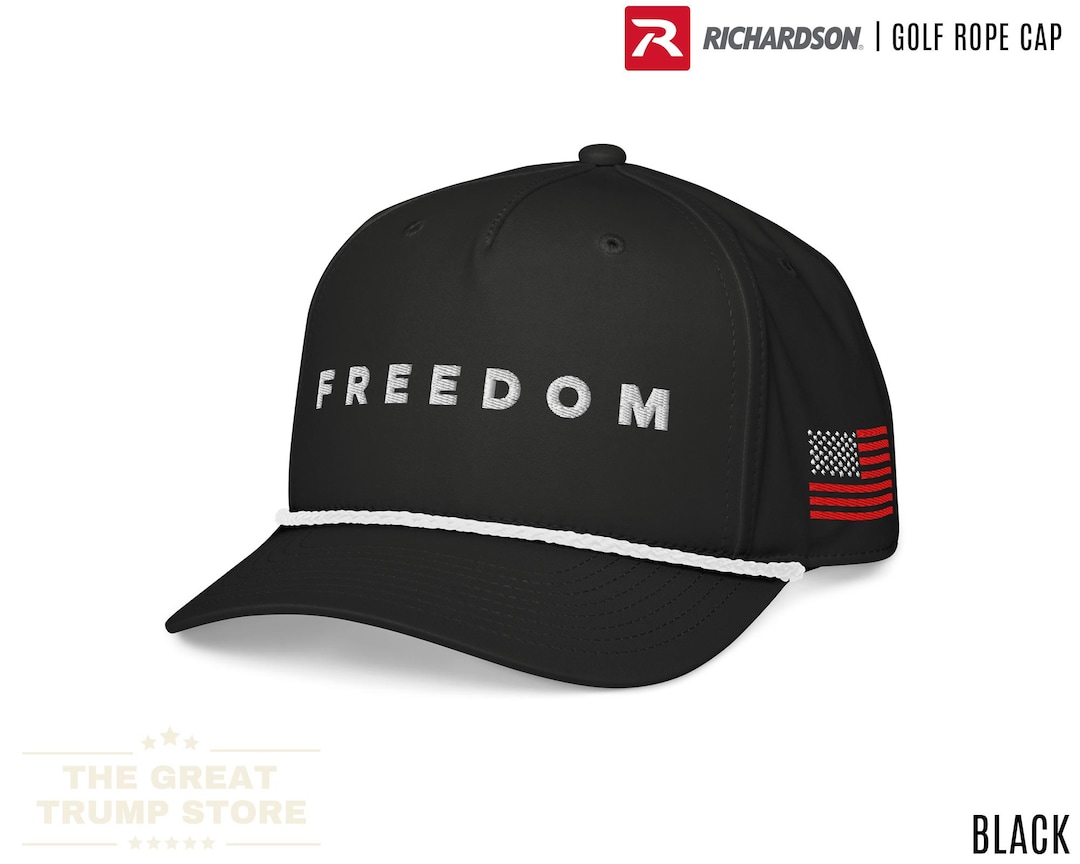 Freedom Hat Richardson Golf Rope Cap, USA Flag Embroidered, MAGA Gifts ...