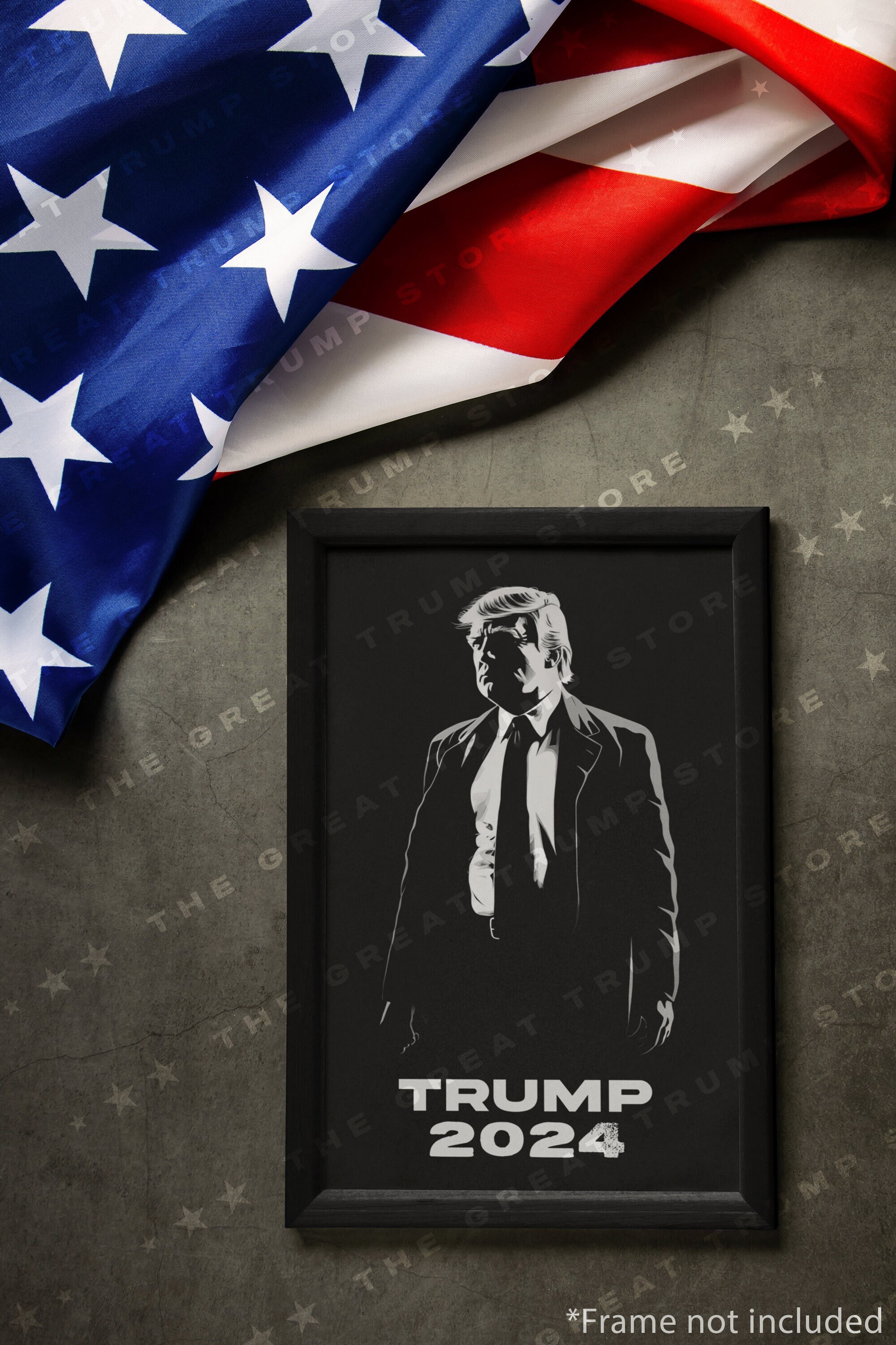 Trump 2024 Poster Political Wall Art Print Donald Trump Patriotic Home ...