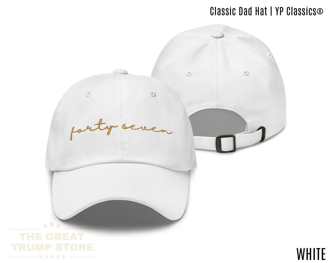 Forty Seven Hat Trump 47 Baseball Cap Gold Embroidered Ladies Trump Hat ...
