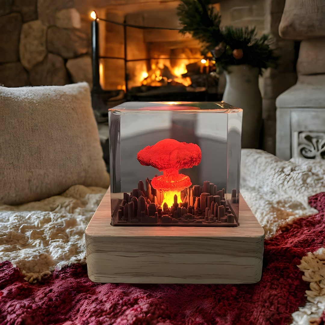 Atomic Bomb Resin Lamp, Handmade Resin Night Lights, Nuke Lamp Fallout ...