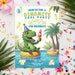 Editable Dinosaur Pool Party Invitation Dinosaur Pool Birthday Party ...