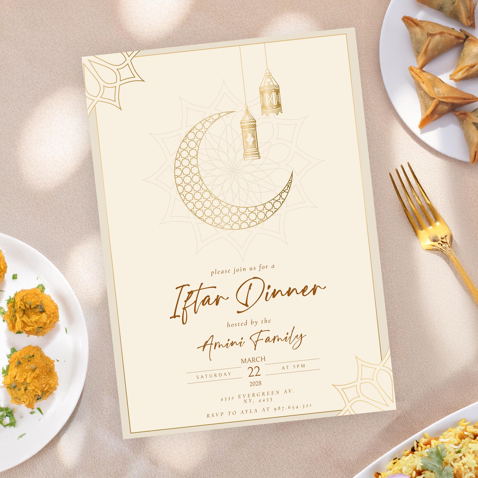 Iftar Party Invitation | Iftar Dinner Invitation | Ramadan Invitation ...