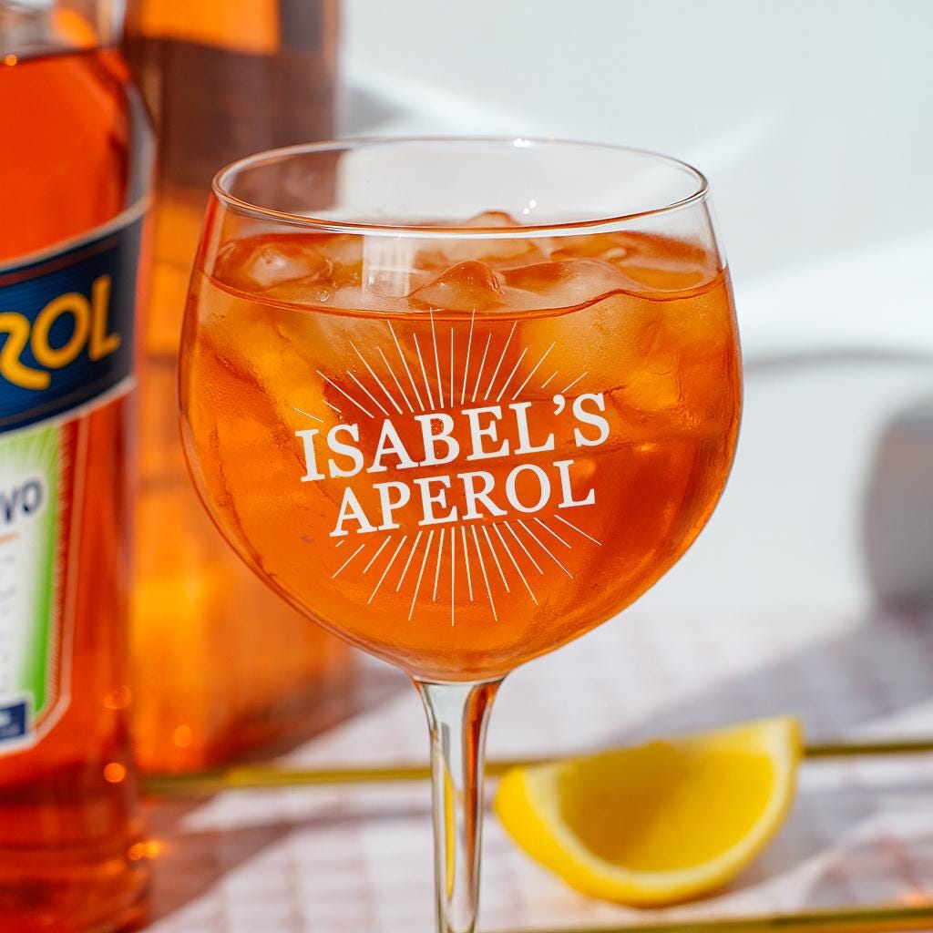 Personalized Aperol Spritz Glass – Custom Engraved Spritzer – Gift for ...