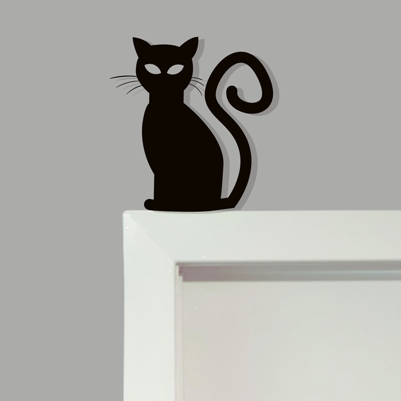 Halloween Door Corners Door Topper Halloween Decor Fall Decor Black Cat ...