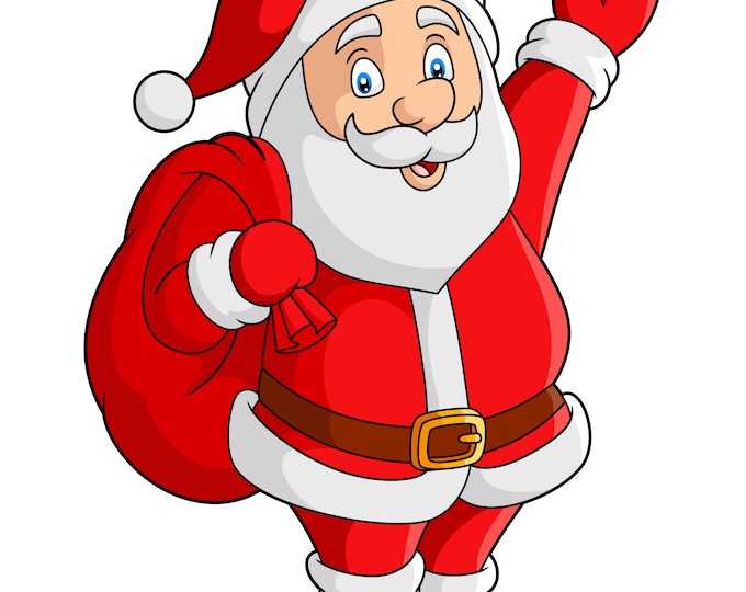 Santa Claus Digital Print Cute Printable Templates for Wall Decor and ...