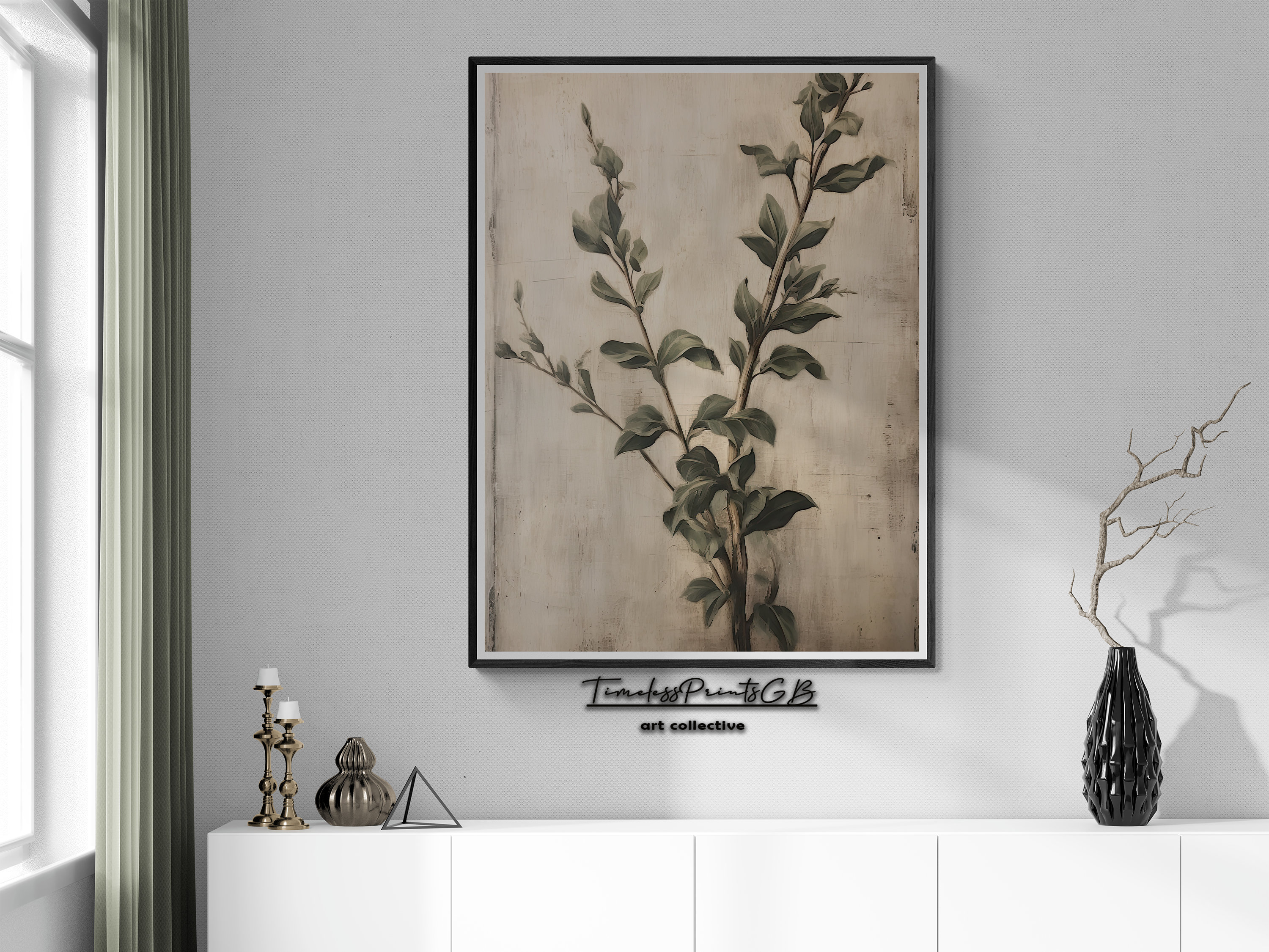 Printable Tree Branch Vintage Wall Art Branch Poster Home Decor Vintage ...
