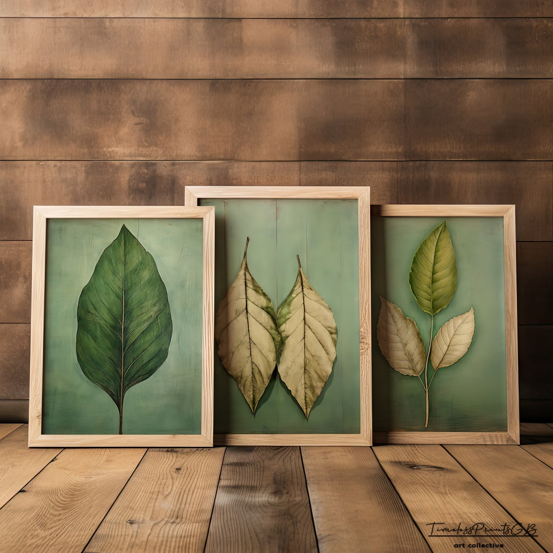 Set of 3 Leaf Wall Art Printable Set | Leaf Set Home Decor | Leaves ...