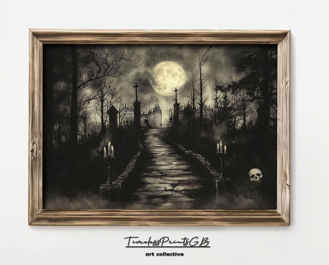 Spooky Halloween Digital Print | Classic Spooky Home Decor | Pathway to ...