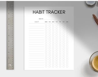 Weekly Habit Tracker Printable - Etsy