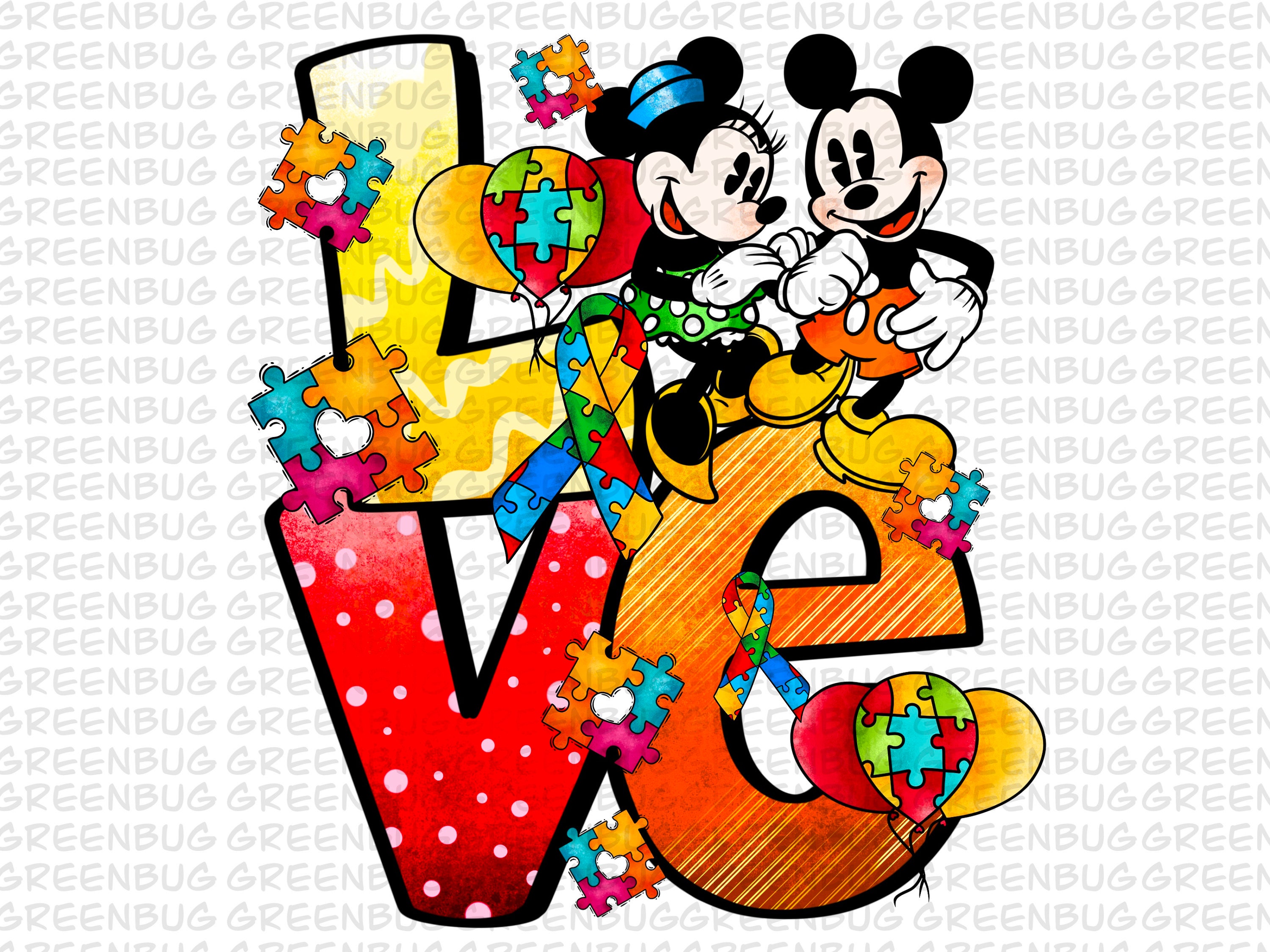Autism Love Png Sublimation Design Download, Autism Awareness Png ...