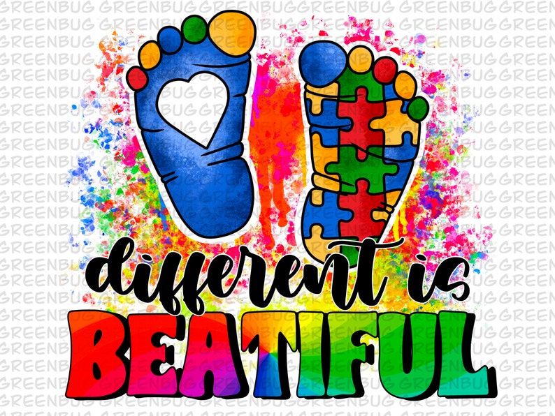 Different is Beautiful Autism Png Sublimation Design Download, Autism ...