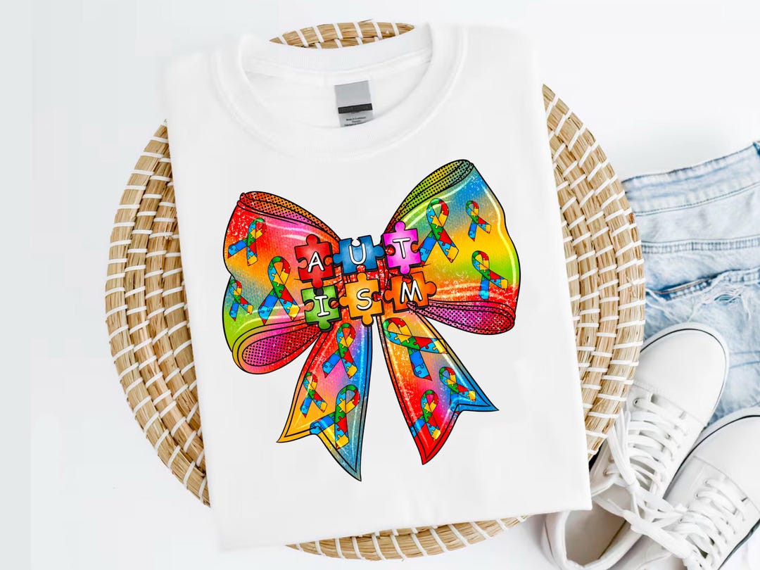 Austim Bow, Autism Png, Autism Awareness Png, Coquette Bow Png, Austism ...