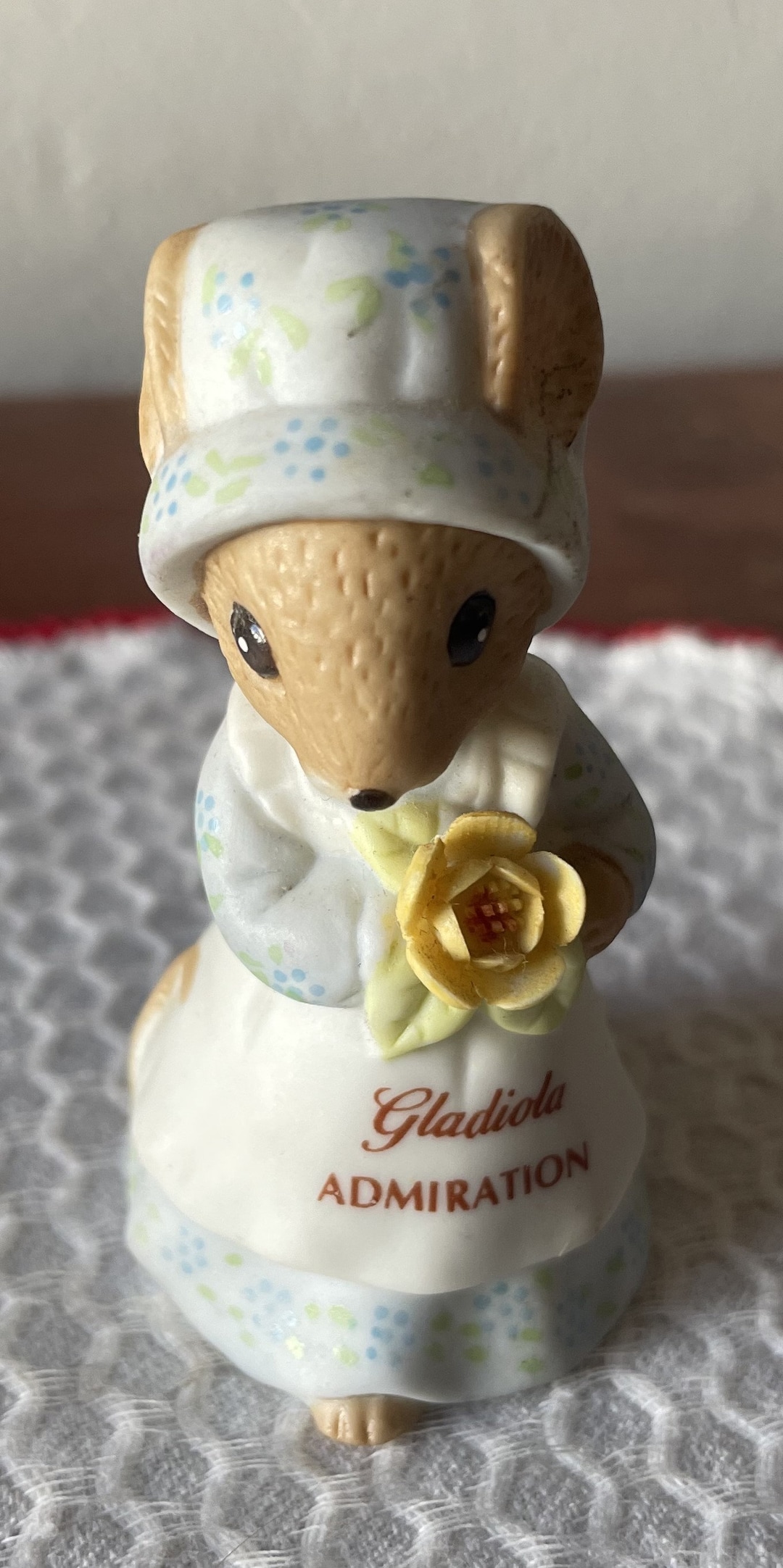 Vintage Enesco Porcelain Birthday Mouse Figurine - Etsy