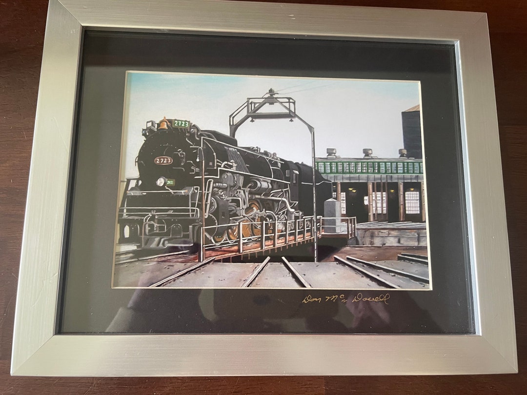 Signed Don Mcdowell Framed Locomotive Print - Etsy