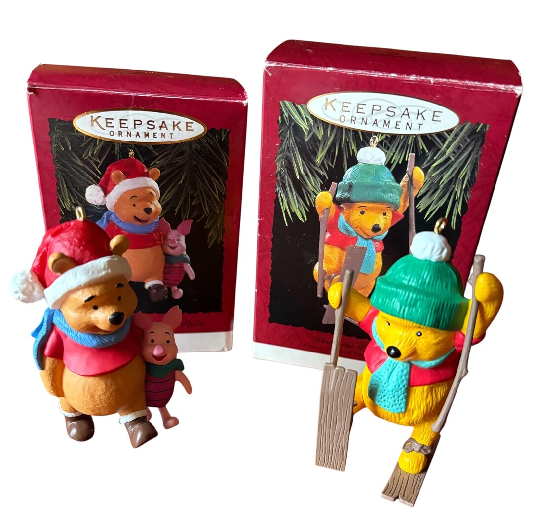 Two Hallmark Winnie the Pooh Ornaments From the 1990s - Etsy
