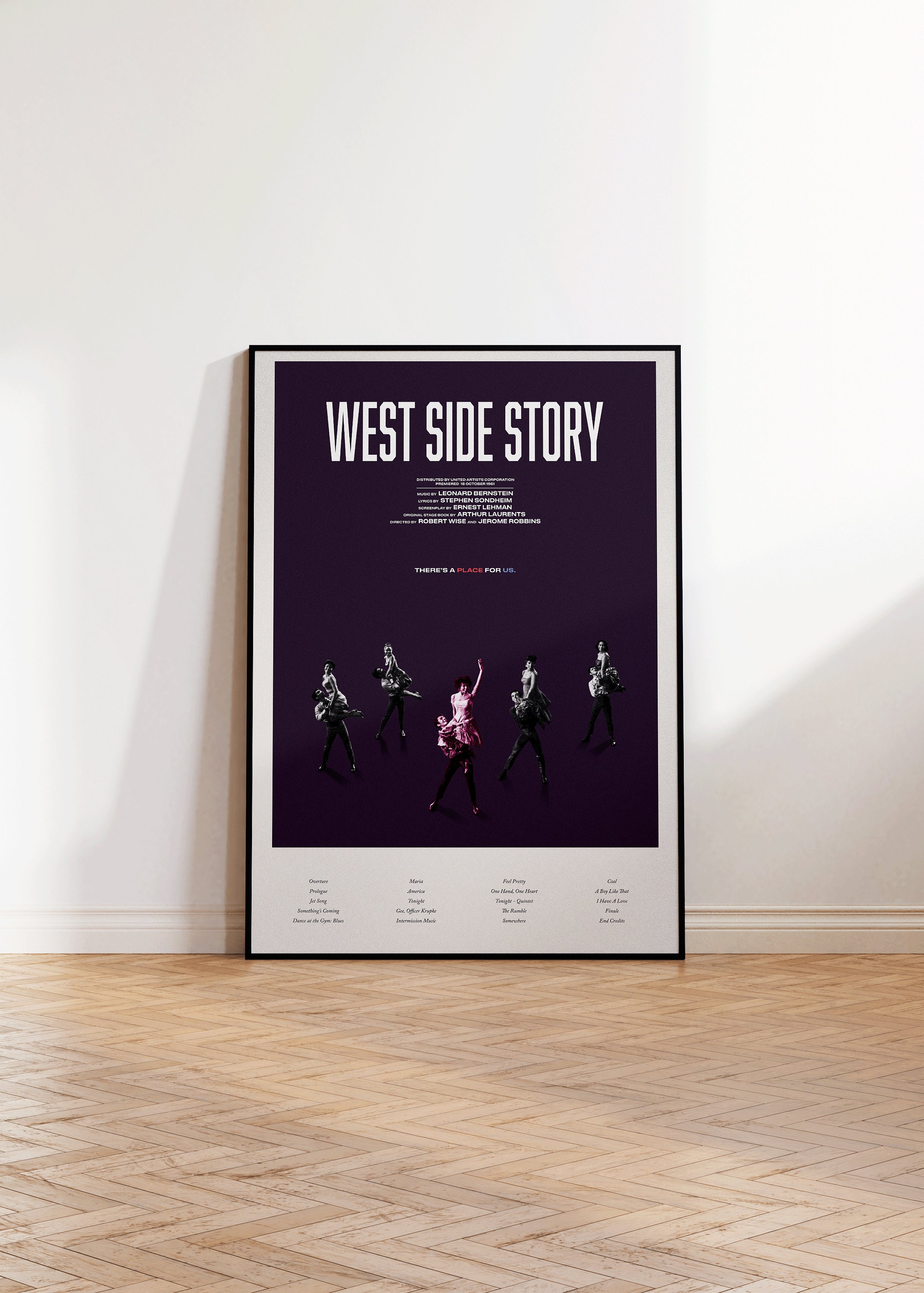 WEST SIDE STORY Vintage Style Poster, Sondheim Broadway Musical Poster ...