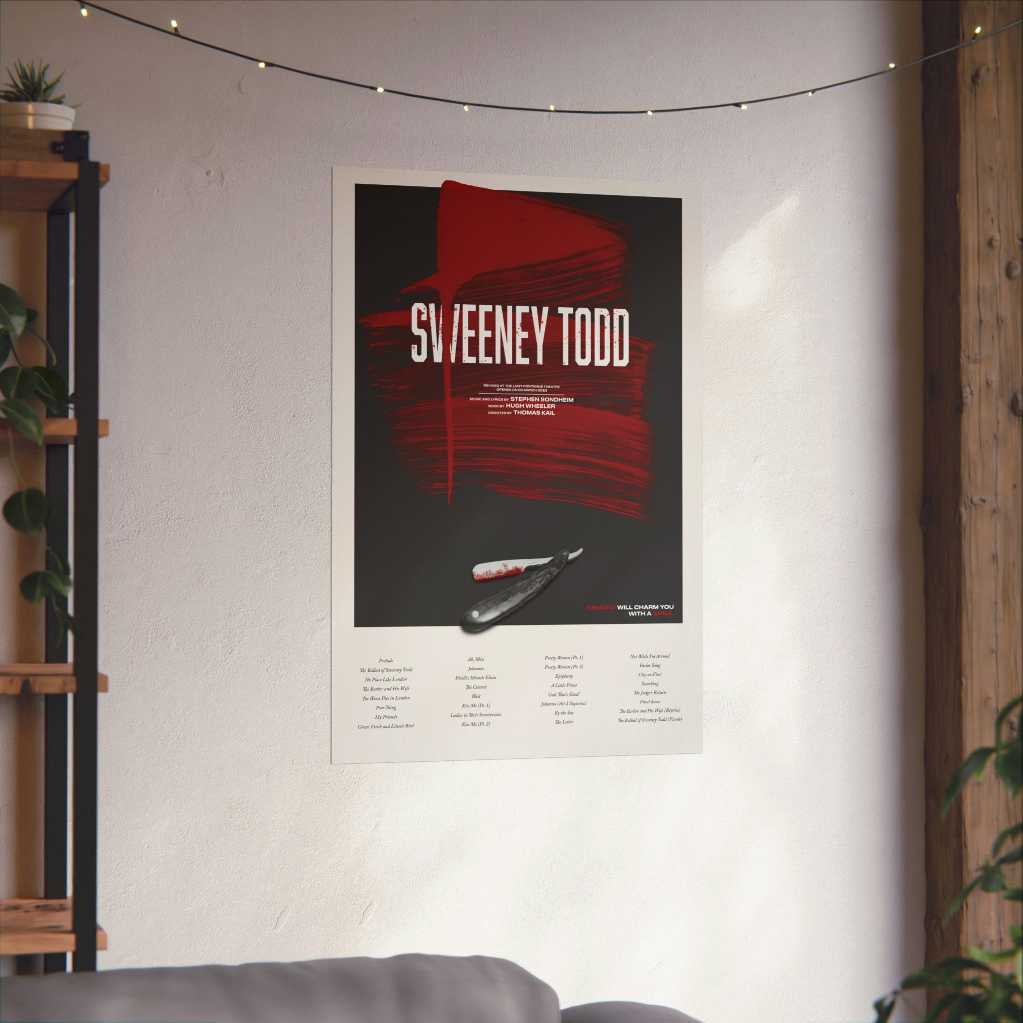 SWEENEY TODD Vintage Style Poster, Sondheim Broadway Musical Poster ...