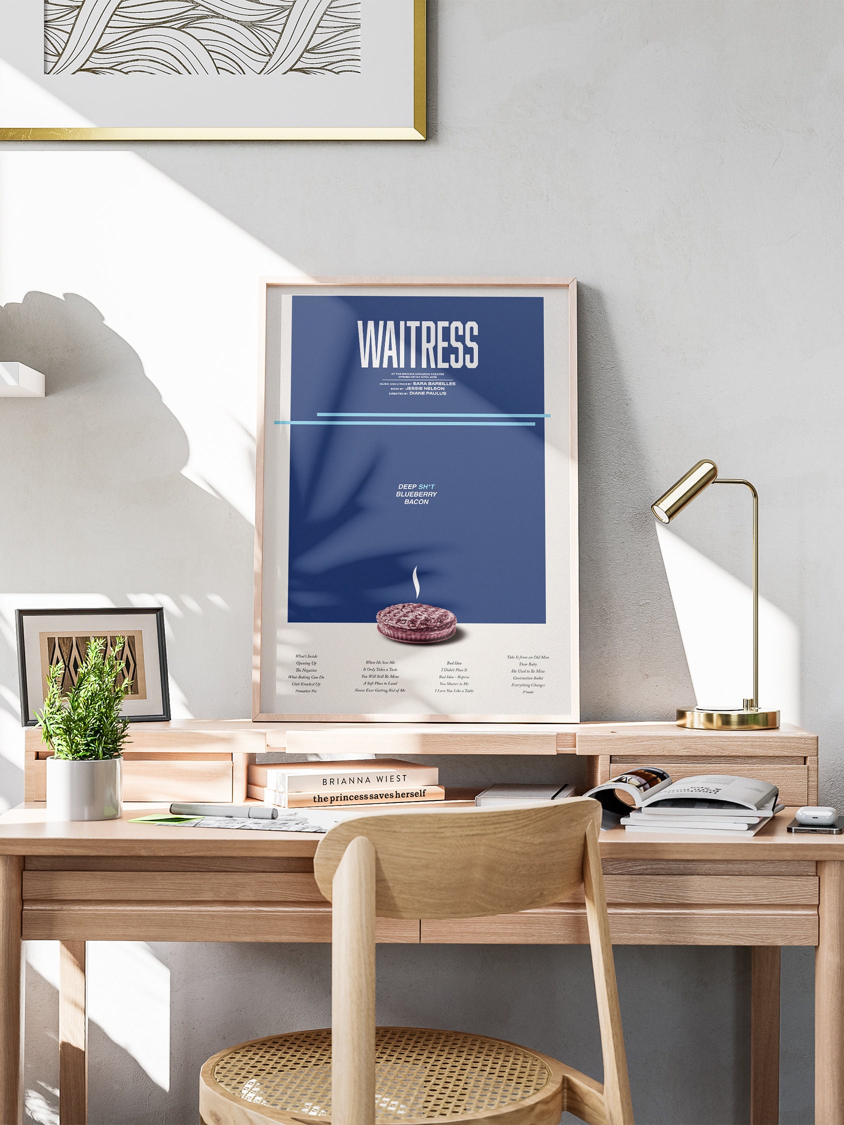 WAITRESS Vintage Style Poster, Sara Bareilles Broadway Musical Poster ...