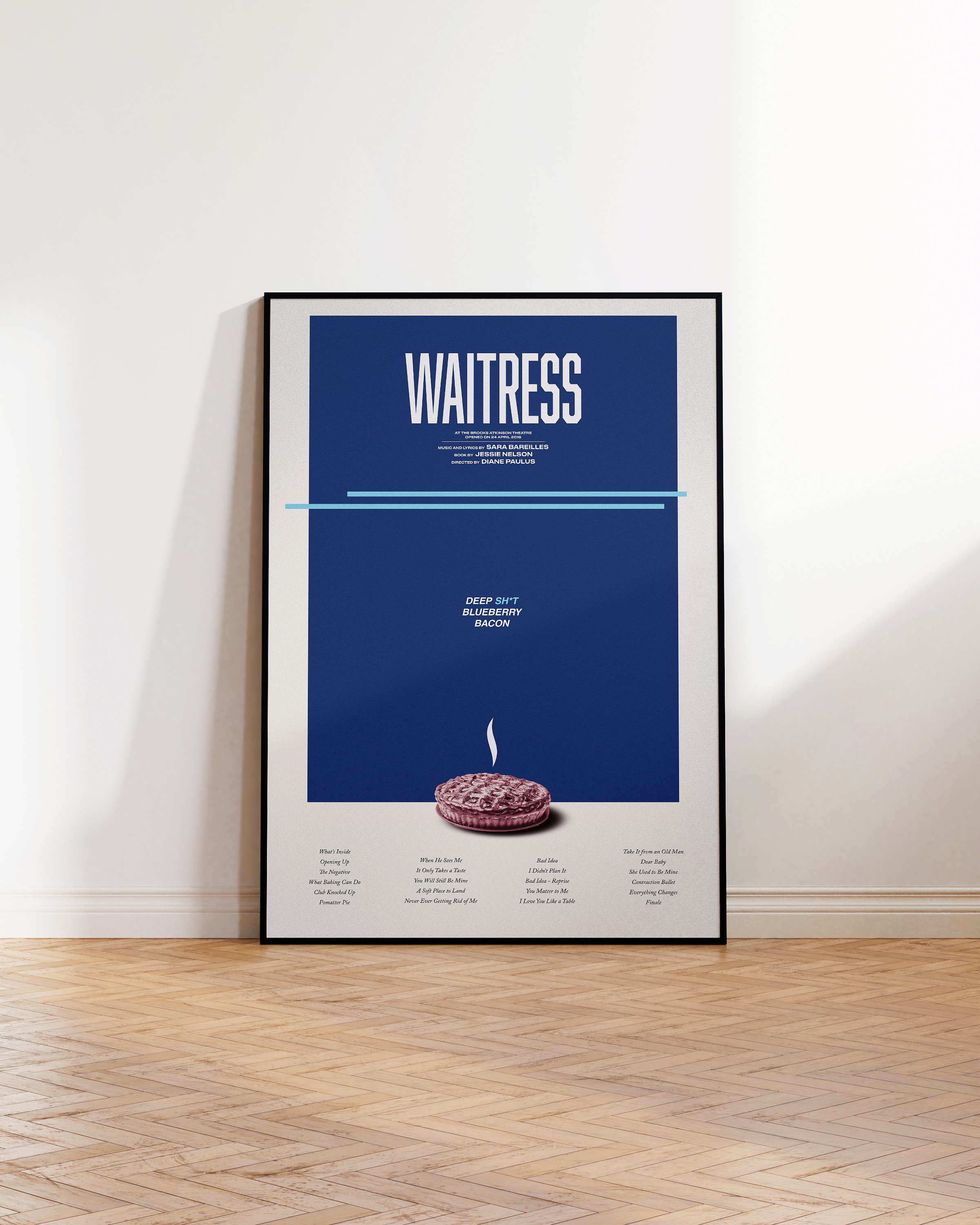 WAITRESS Vintage Style Poster, Sara Bareilles Broadway Musical Poster ...