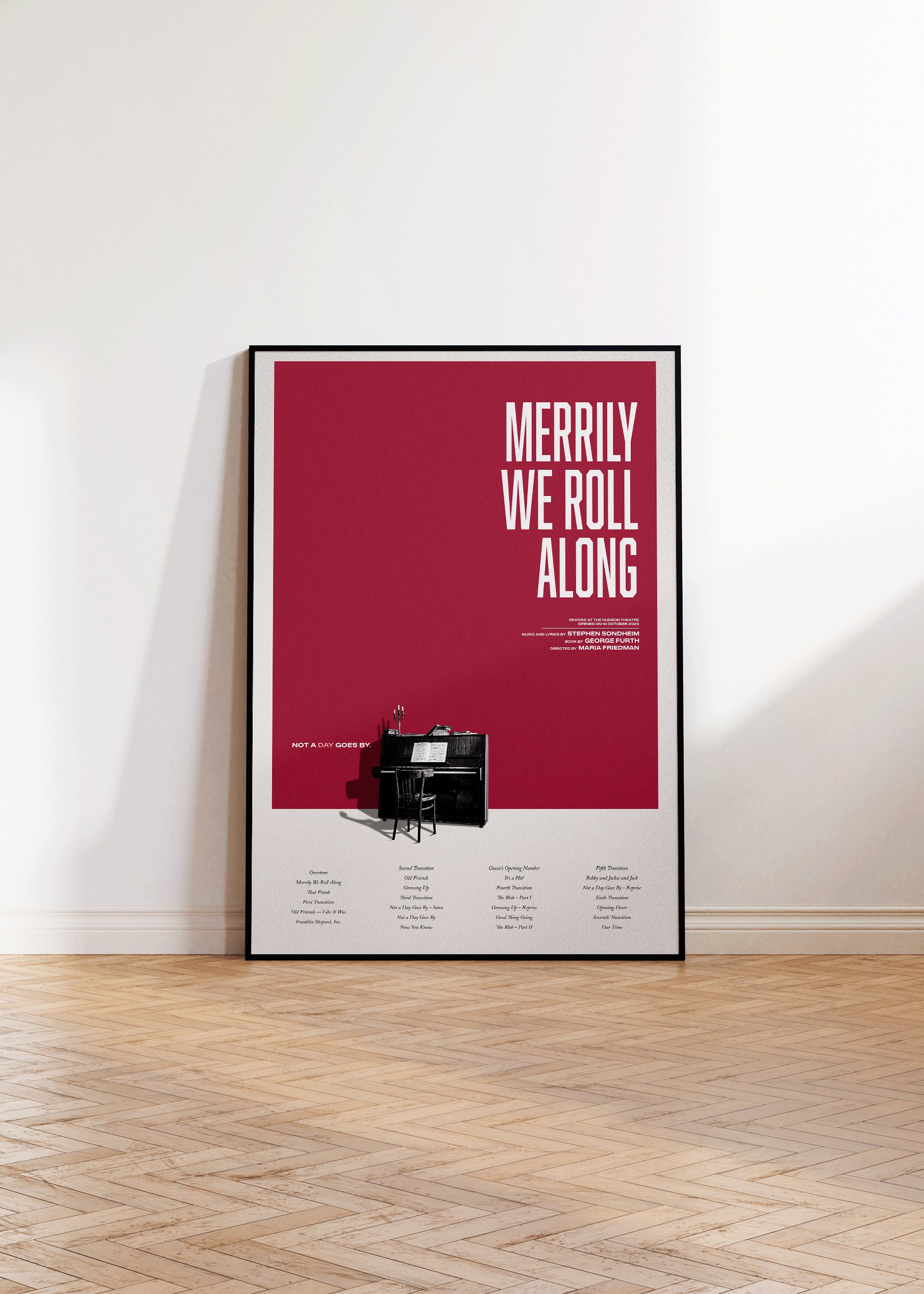MERRILY We ROLL ALONG Vintage Style Poster, Sondheim Broadway Musical ...