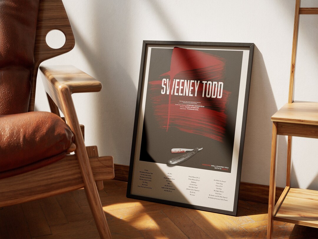 SWEENEY TODD Vintage Style Poster, Sondheim Broadway Musical Poster ...