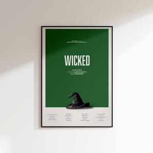 WICKED Elphaba Vintage Style Poster, Broadway Musical Poster Print ...