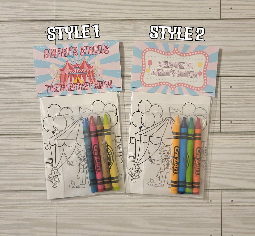 Circus Mini Coloring Books, Party Favors, Birthday Parties, Circus ...