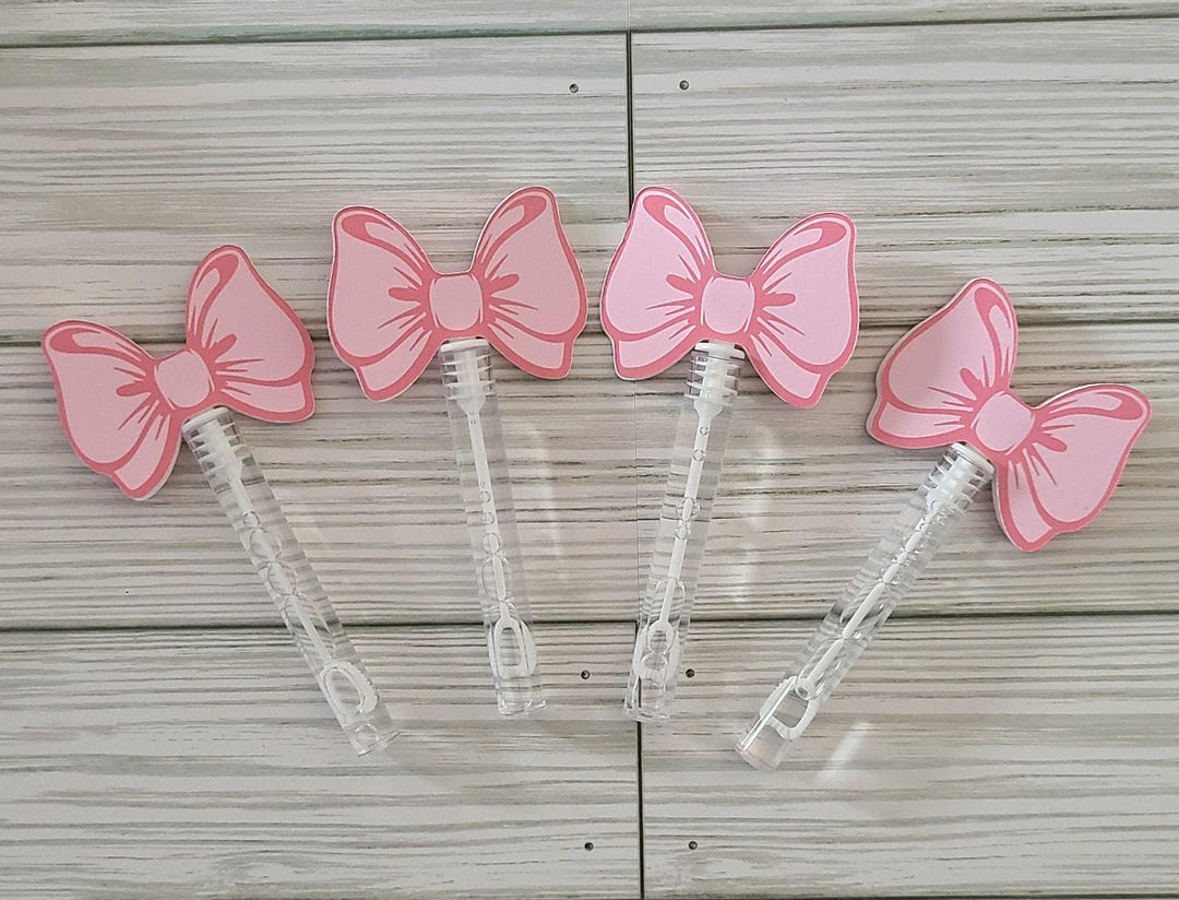 Bow Party Mini Bubbles, Bow Bubbles, Party Favors, Birthday Parties ...