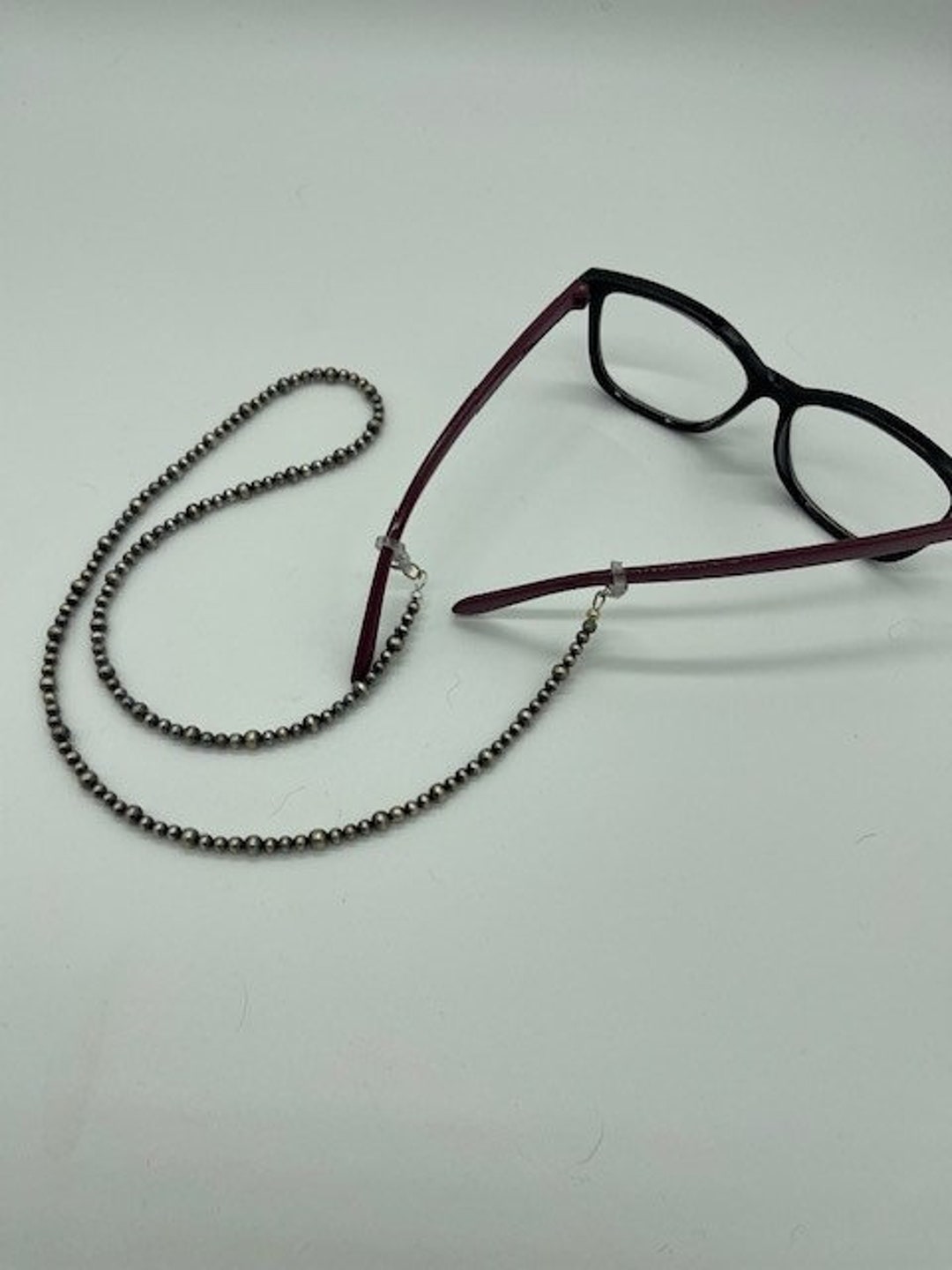26 Eyeglass Chain, Sterling Silver Desert Pearls - Etsy