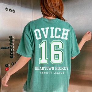Comfort Colors Benji Ovich Jersey Tshirt for Beartown Fans Number 16 ...