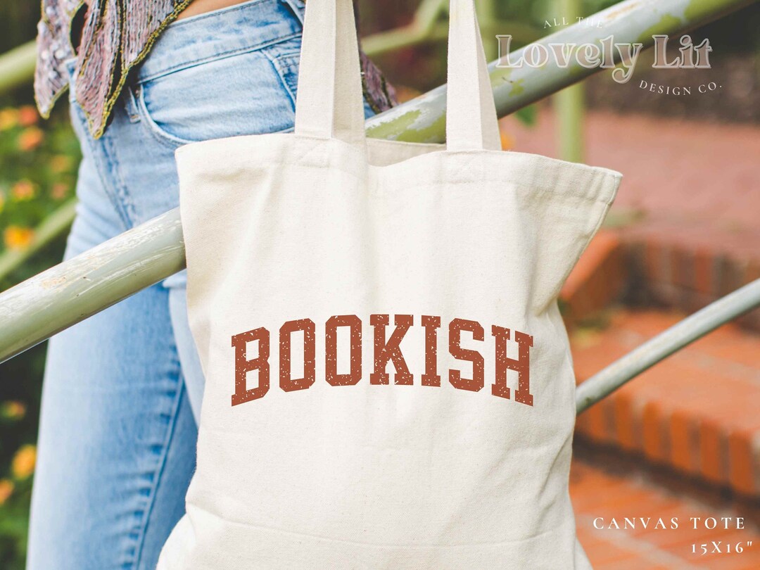Bookish Library Tote Bag, Reading Bag, Book Bag, Library Bag, Librarian ...