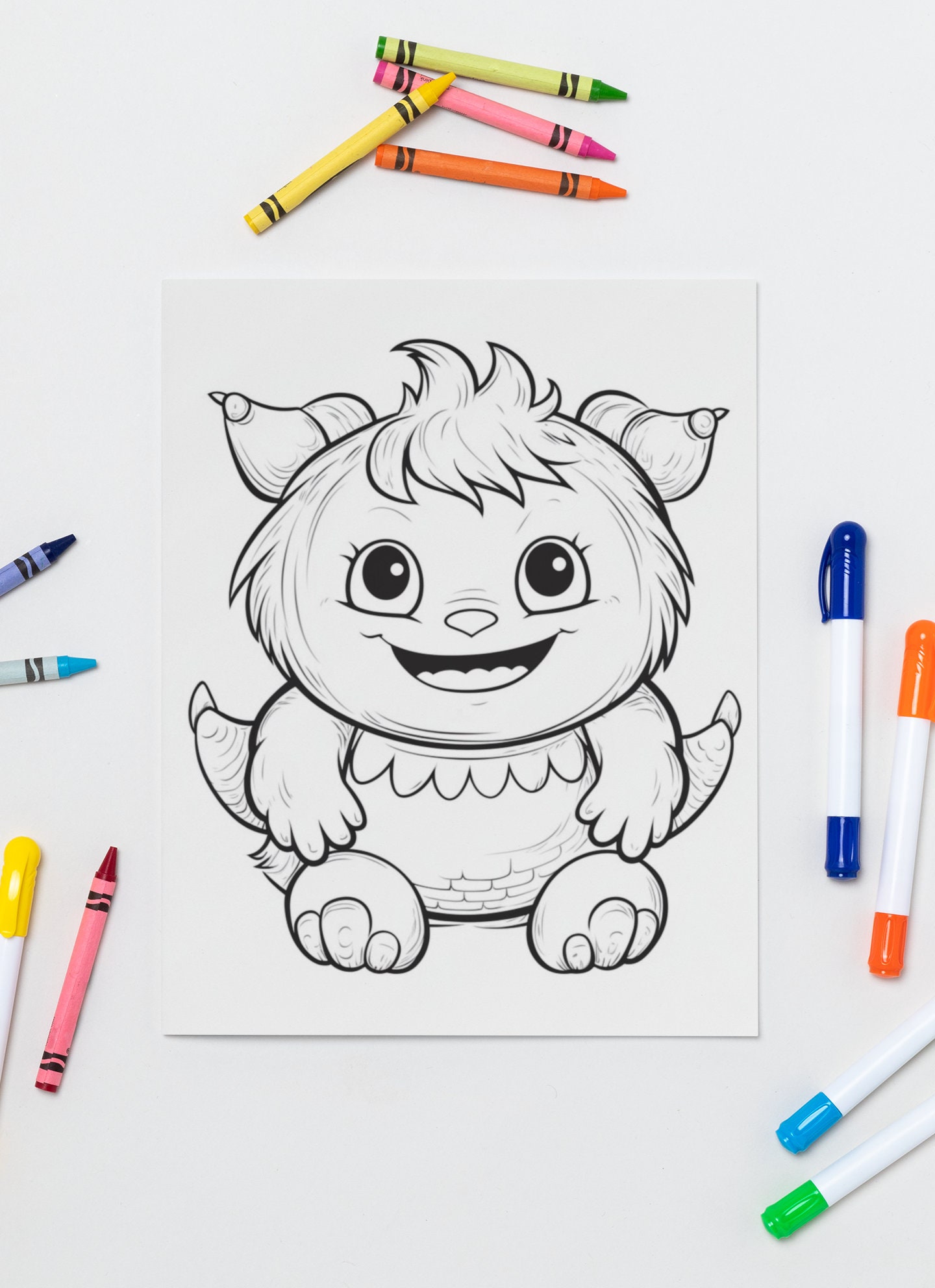 Adorable Monster Madness! Printable Kids Coloring Pages – Fun Coloring ...