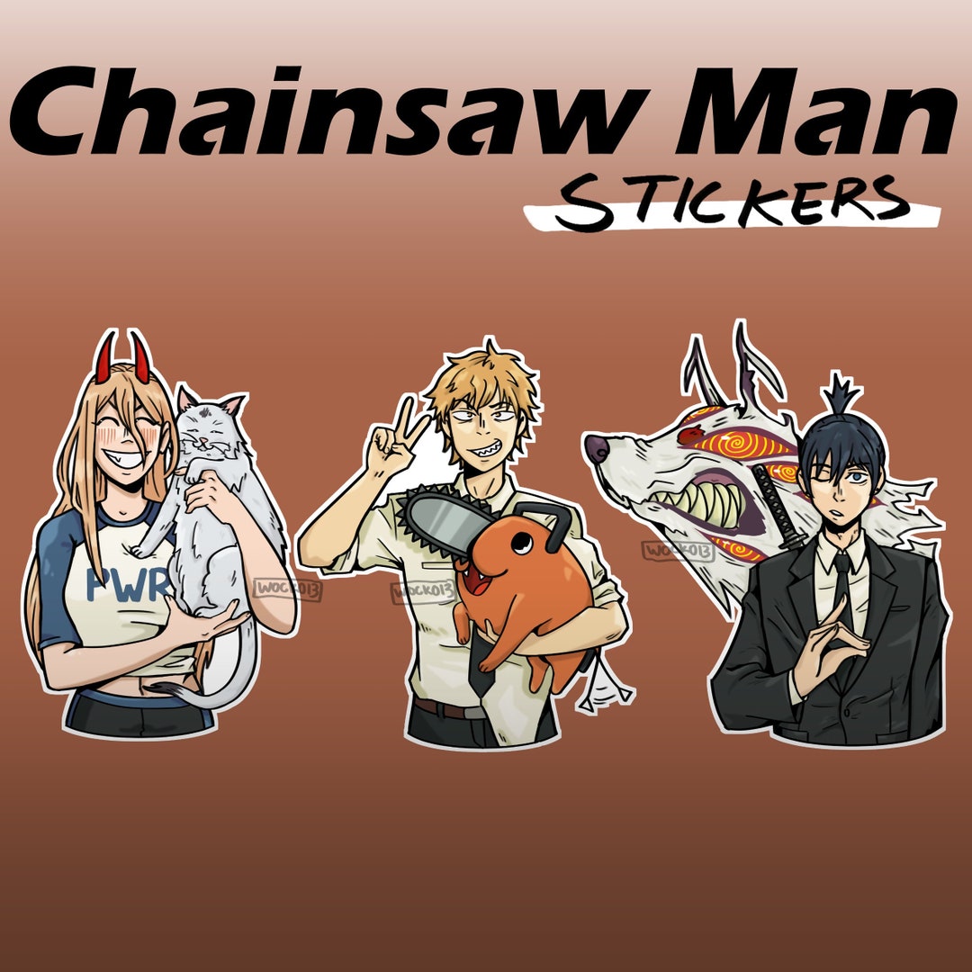 Chainsaw Man Stickers - Power, Denji, and Aki - Etsy