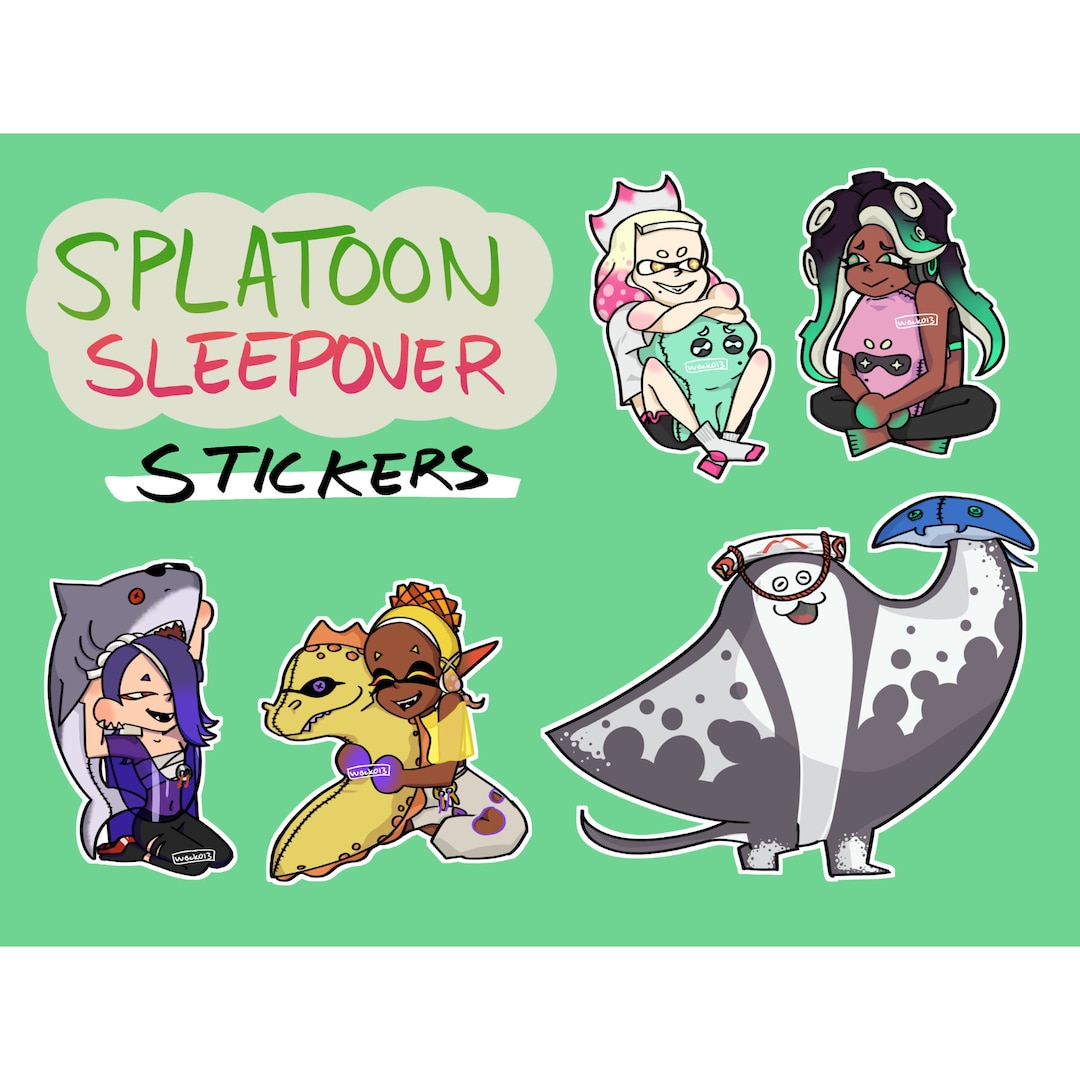 Splatoon Sleepover Stickers - Etsy