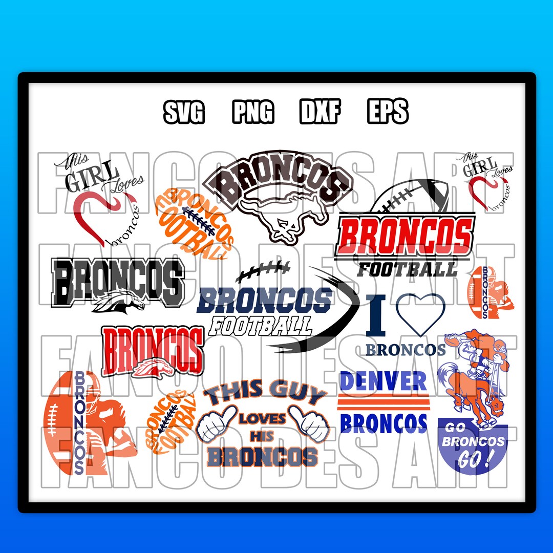 Denver Broncoss Football SVG PNG Bundle, Svg Sports Files, Svg for ...