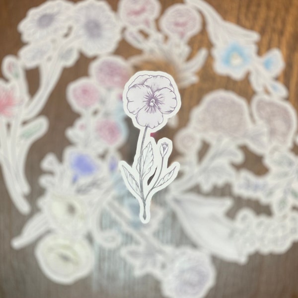 Violet Flower Decal - Etsy
