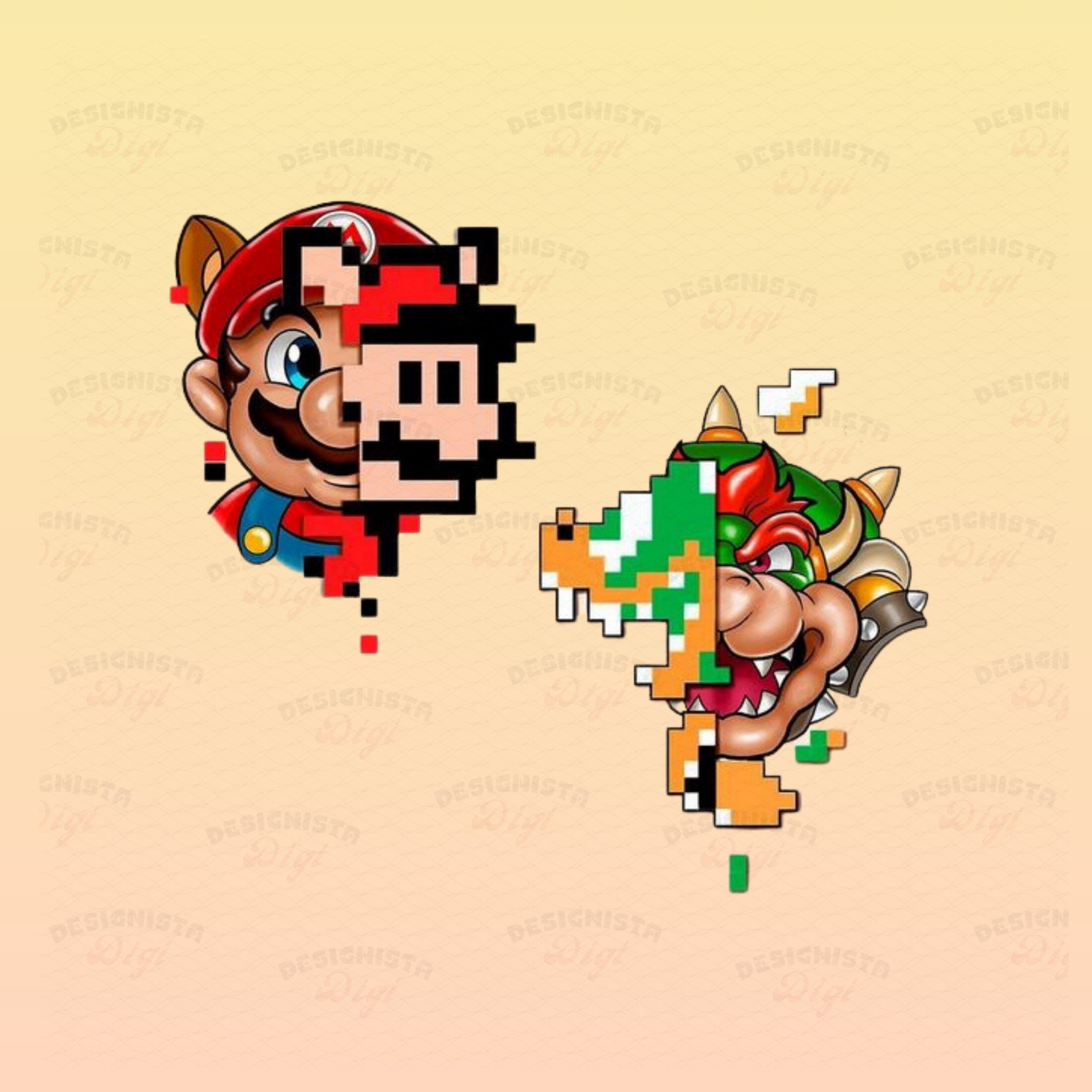 Pixel Mario Bowser Baby