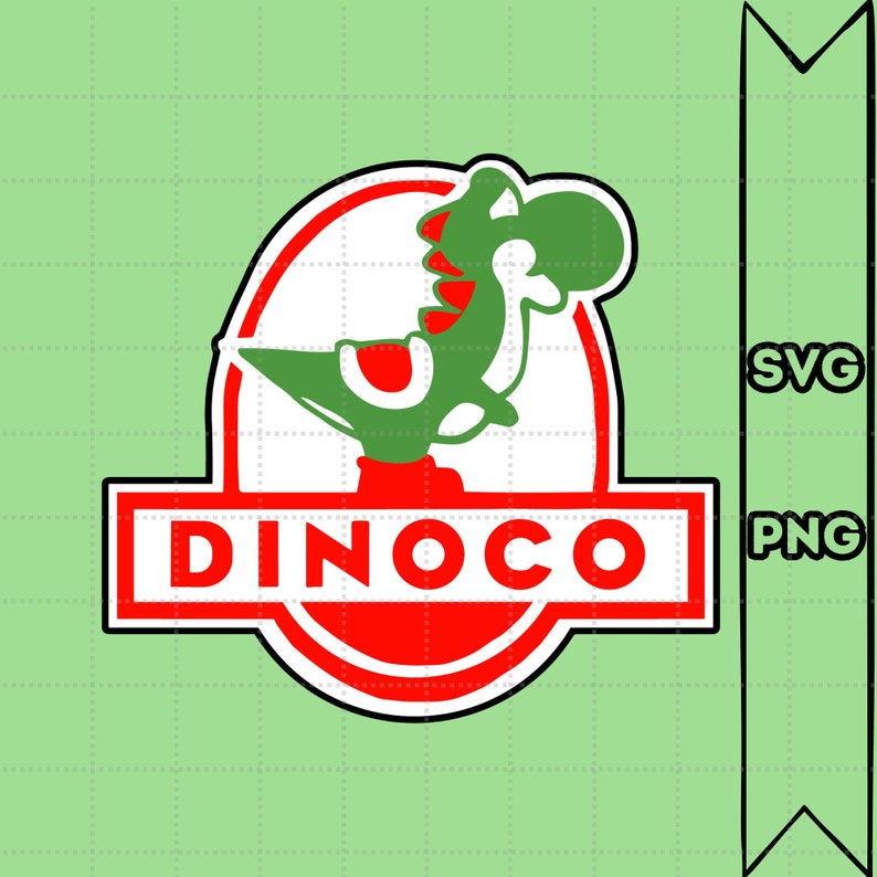 Super Mario Yoshi Dinoco Svg Png Logolayered Dinoco - Etsy UK