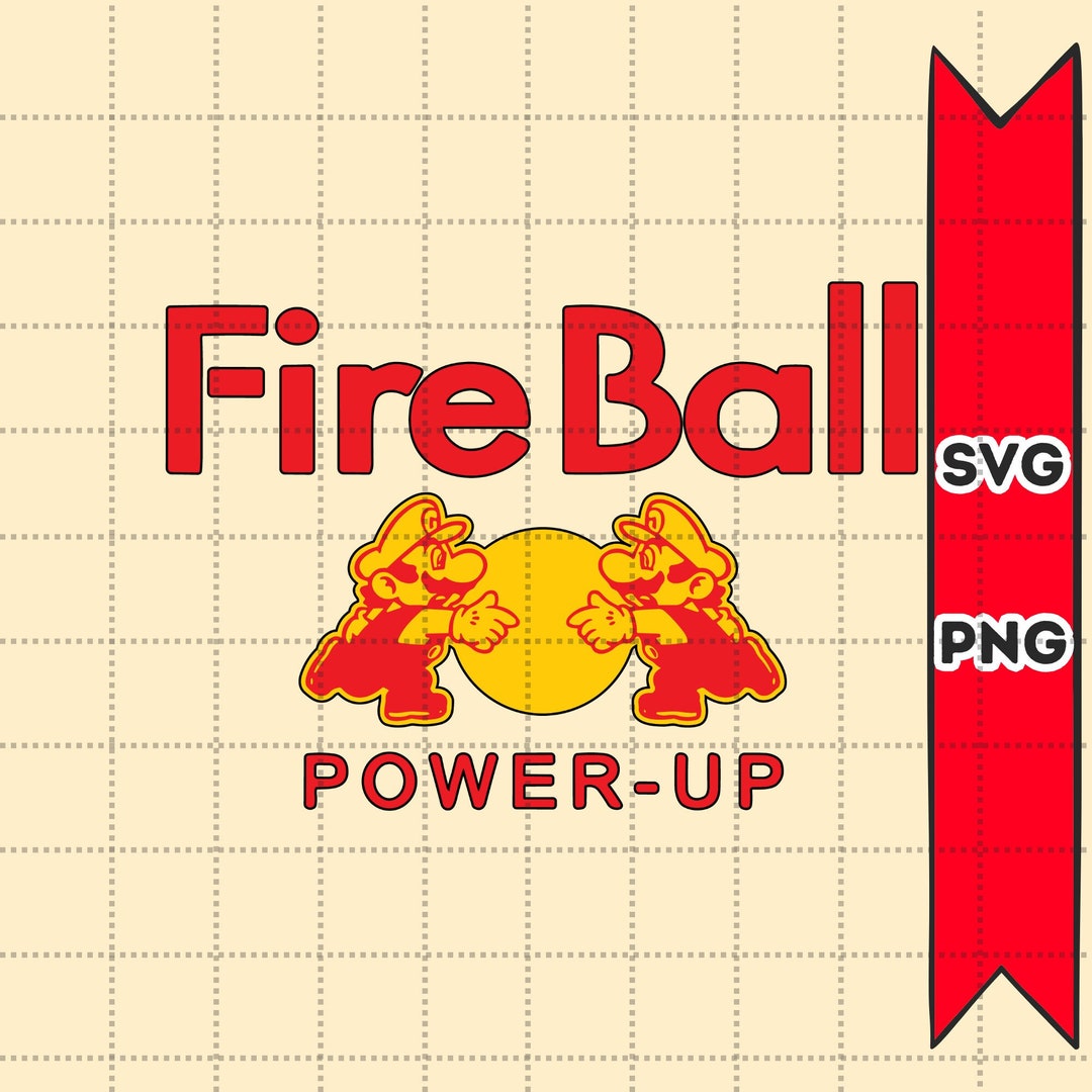 Super Mario Fireball Power up Svg Pngcute Super Mario Layered - Etsy