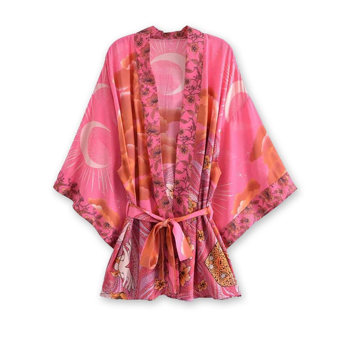 Boho Kimono Robe Moonstruck Pink Gypsy Goddess Kimono Robe - Etsy