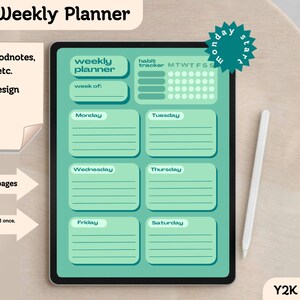 Digital + Weekly Planner BUNDLE, Productive Organization Journal ...